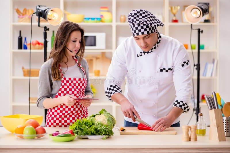 The Food Cooking Tv Show in the Studio Stock Photo - Image of cooking ...