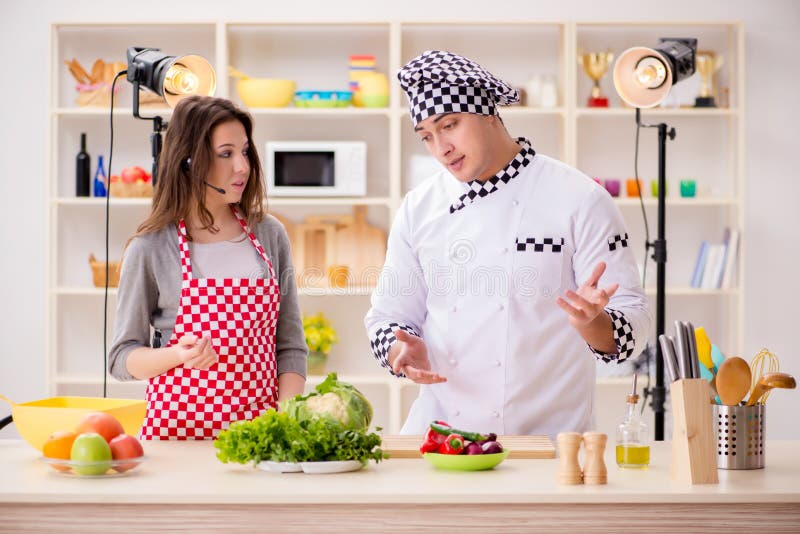 The Food Cooking Tv Show in the Studio Stock Photo - Image of eating ...