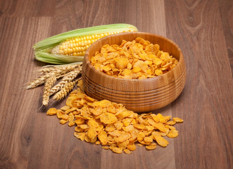 Food - Corn flakes stock image. Image of bamboo, closeup - 15455283