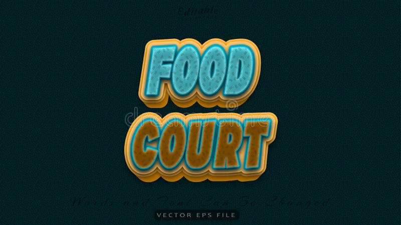 Food court text effect stock illustration. Illustration of breakfast ...