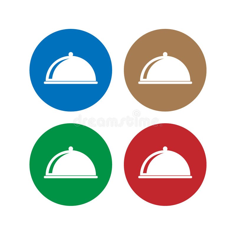 Food Cover Icon. Vector Illustration, Flat Design Stock Illustration ...