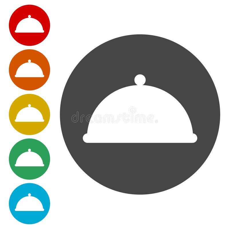 Food cover - vector icon stock vector. Illustration of hood - 137610740