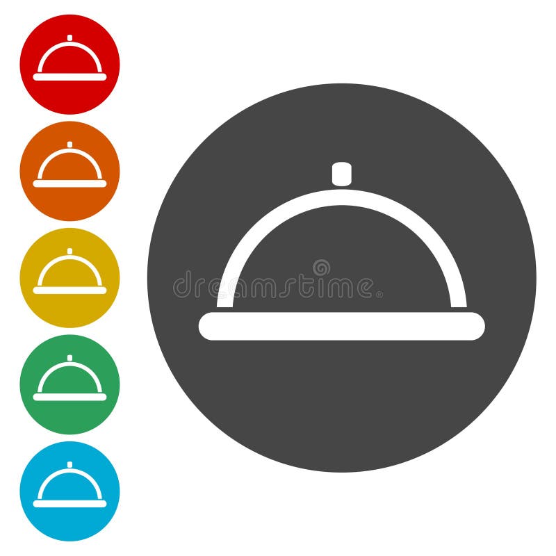Food cover - vector icon stock vector. Illustration of chrome - 137610768