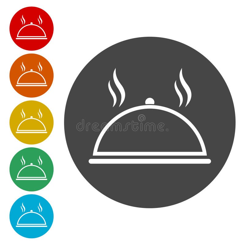Food cover - vector icon stock vector. Illustration of hold - 137610797