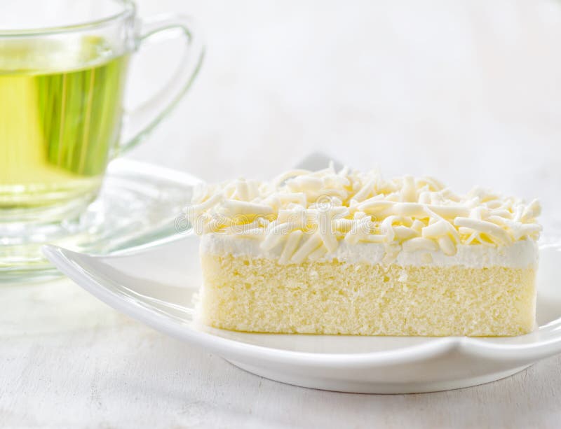 Cup of Herbal Tea and Fresh Cake Stock Photo - Image of food, meal ...