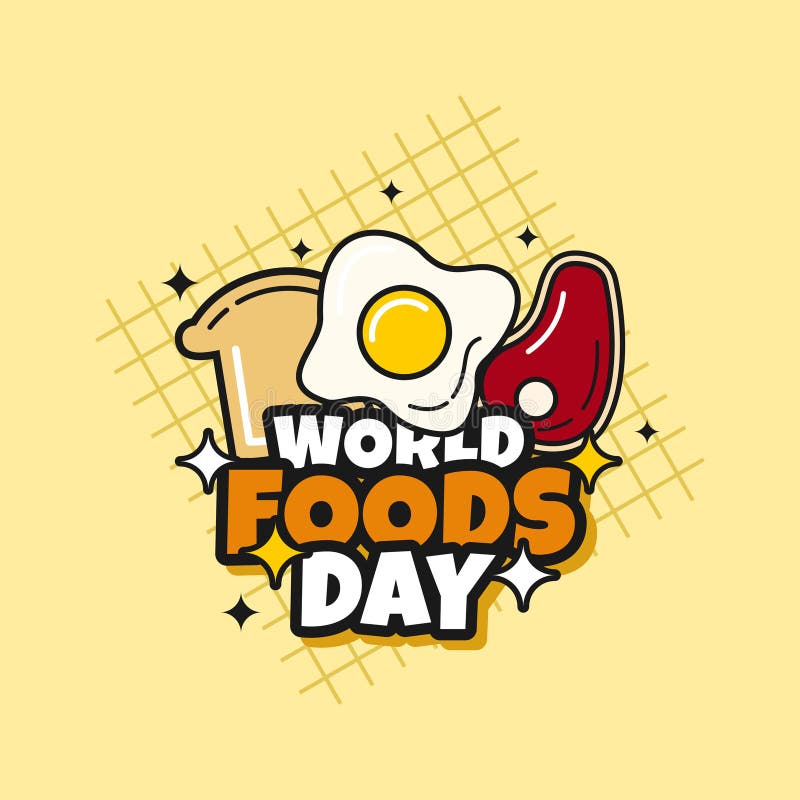 Food Day Groovy Banner Design Stock Vector - Illustration of banner ...