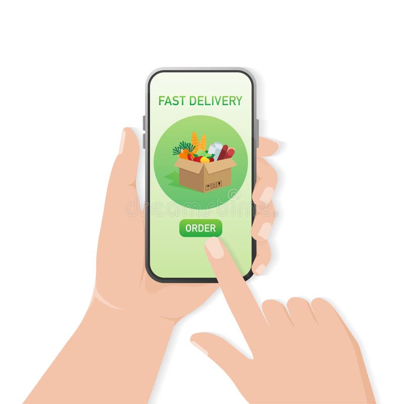 Food Delivery App. Delivery Service. Isolated Vector. Internet ...