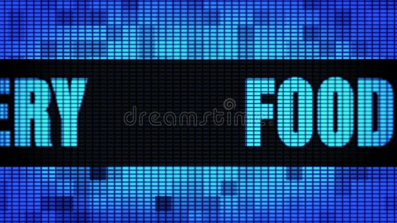 Food Delivery Side Text Scrolling Led Wall Panel Display Sign Board ...