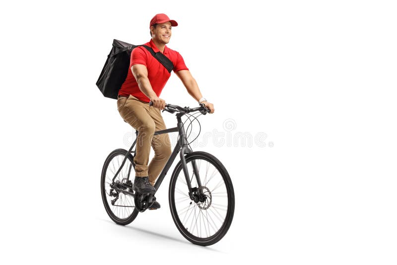 Delivery Man Riding Motorbike Stock Image - Image of occupation, ride ...