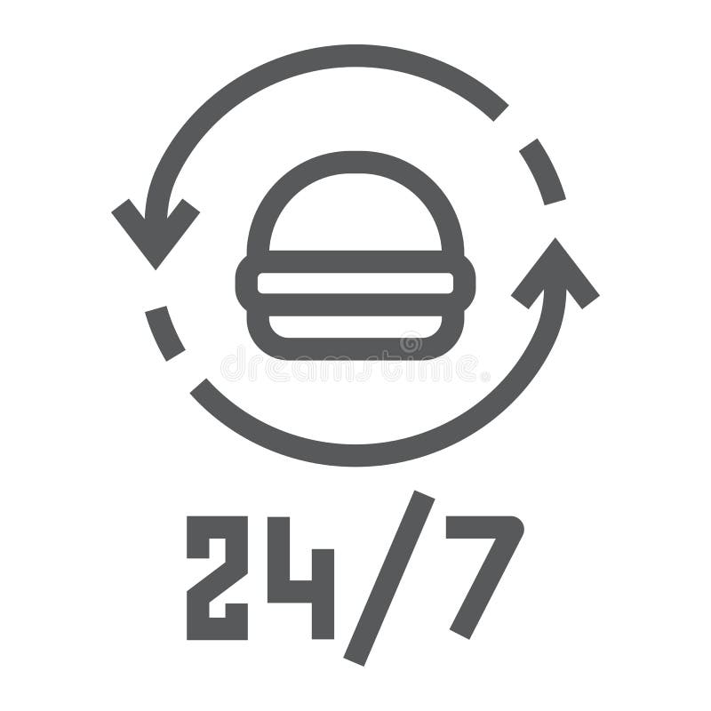 Order Food Online Line and Color Icon, Service and Food, Mobile Order ...