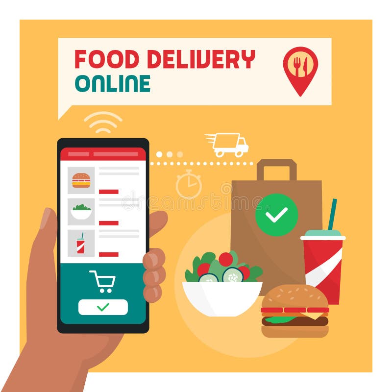 Food Delivery App Stock Illustrations – 26,542 Food Delivery App Stock ...