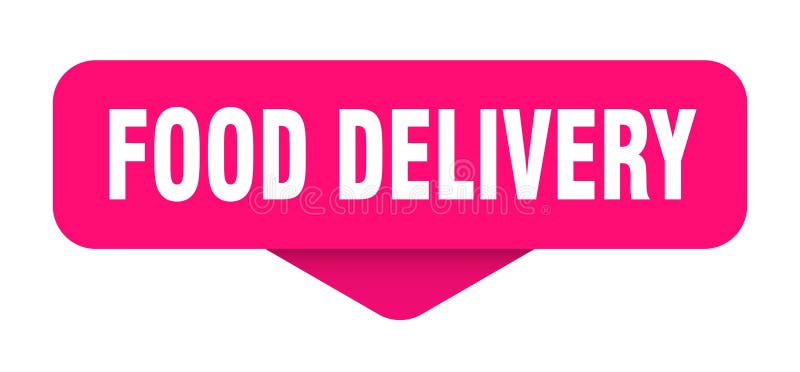 Food Delivery Sticker. Food Delivery Sign on Transparent Background ...