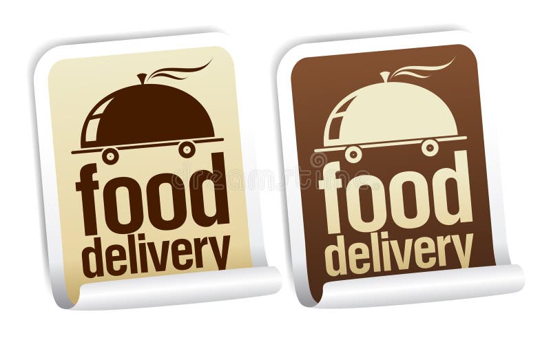 Food delivery signs. stock vector. Illustration of economy - 18066742