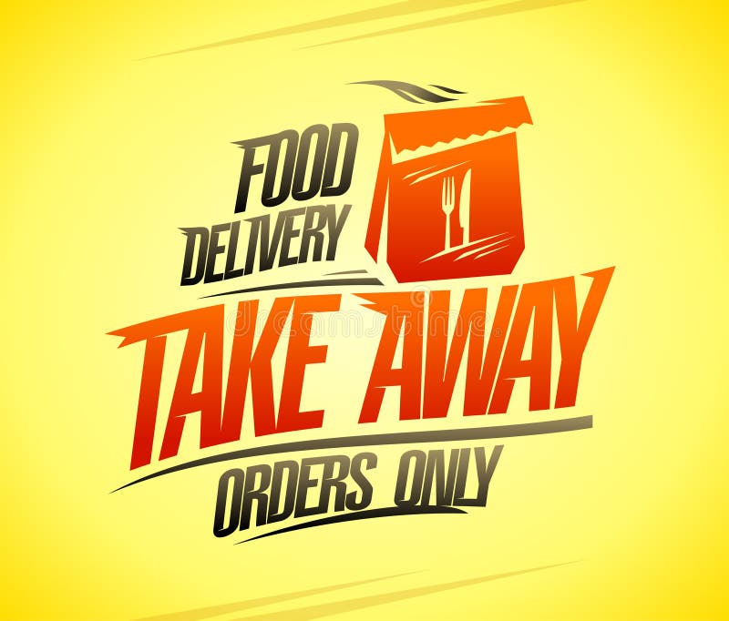 Food Delivery and Take Away Flyer Design Template Stock Vector ...