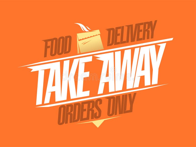 Food Delivery, Take Away, Web Banner Template Stock Vector ...