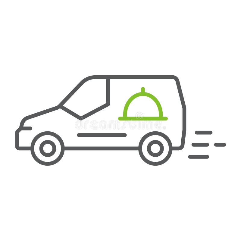 Fast Shipping Line Icon, Delivery Truck Stock Vector - Illustration of ...