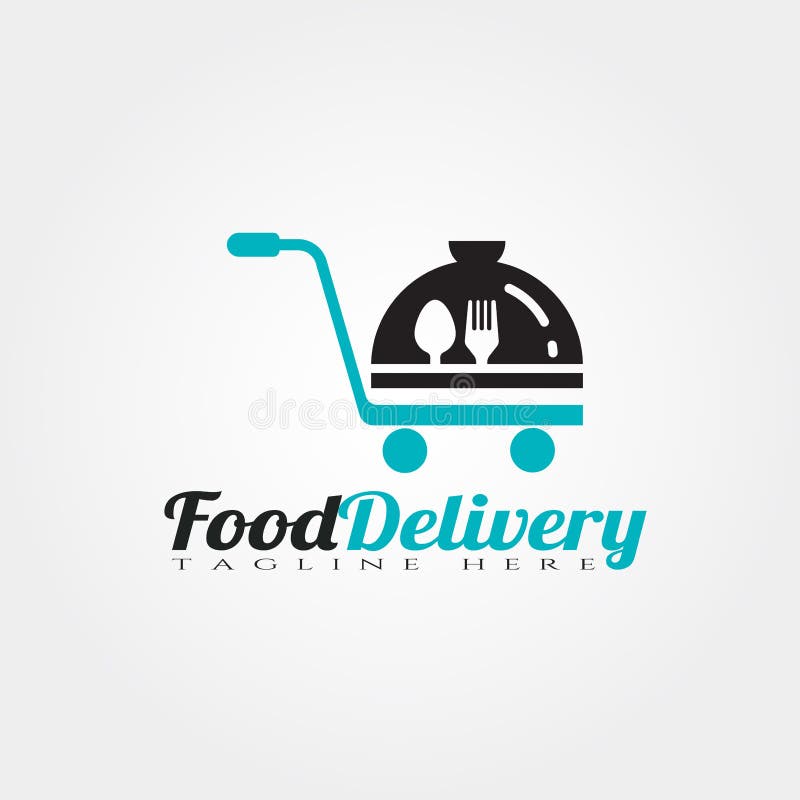 Food Delivery Vector Logo Design Stock Vector - Illustration of concept ...