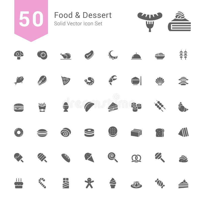 Dessert Icon Full Color Flat Icon Design. Stock Vector - Illustration ...