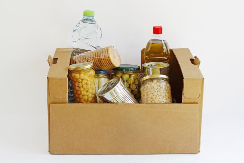 Food Donation Box stock photo. Image of full, bulk, containers - 26143856