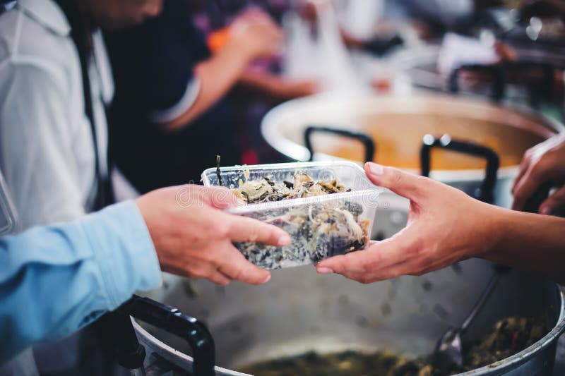 Food Donation To Help People in Hunger Relief Stock Photo - Image of ...