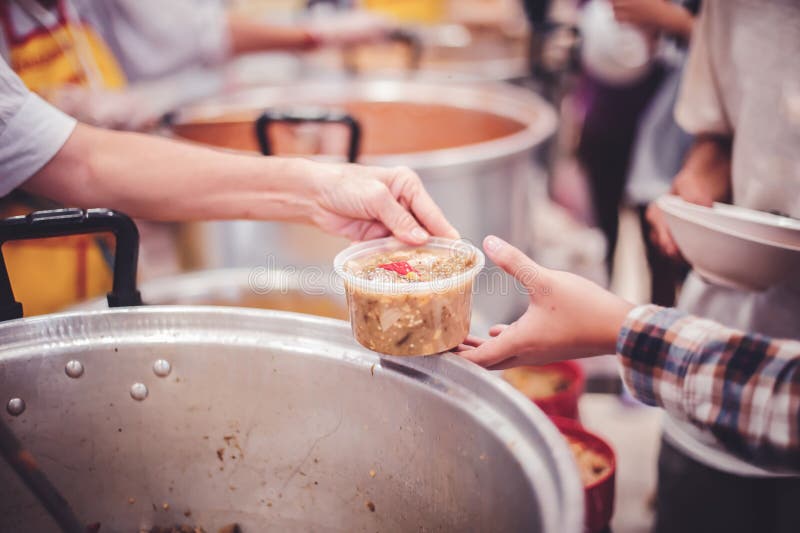 Food Donation To Help People in Hunger Relief Stock Photo - Image of ...