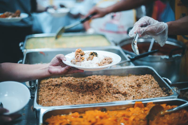 Food Donation To Help People in Hunger Relief Stock Image - Image of ...