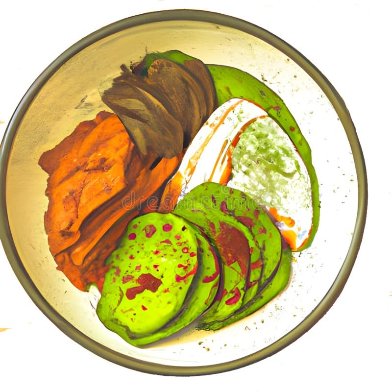 Food Drawing, Generative AI Illustration Stock Illustration ...