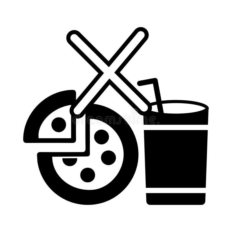 Food, Drink, No Food, No Drink, No Food Sign Icon Stock Vector ...