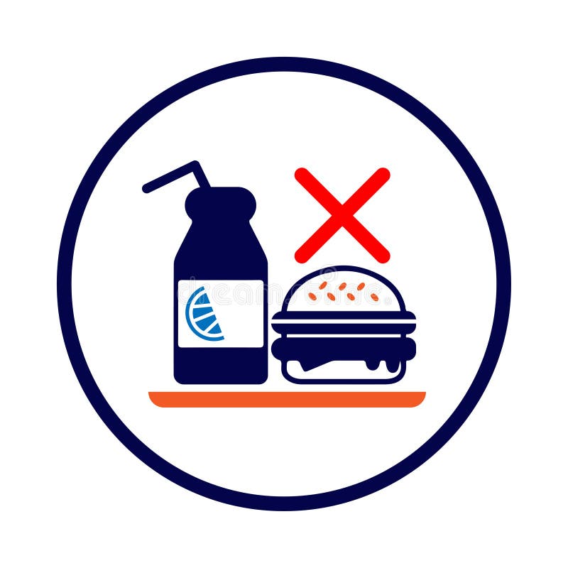 Food, Drink, No Food, No Drink, No Food Sign Icon Stock Vector ...