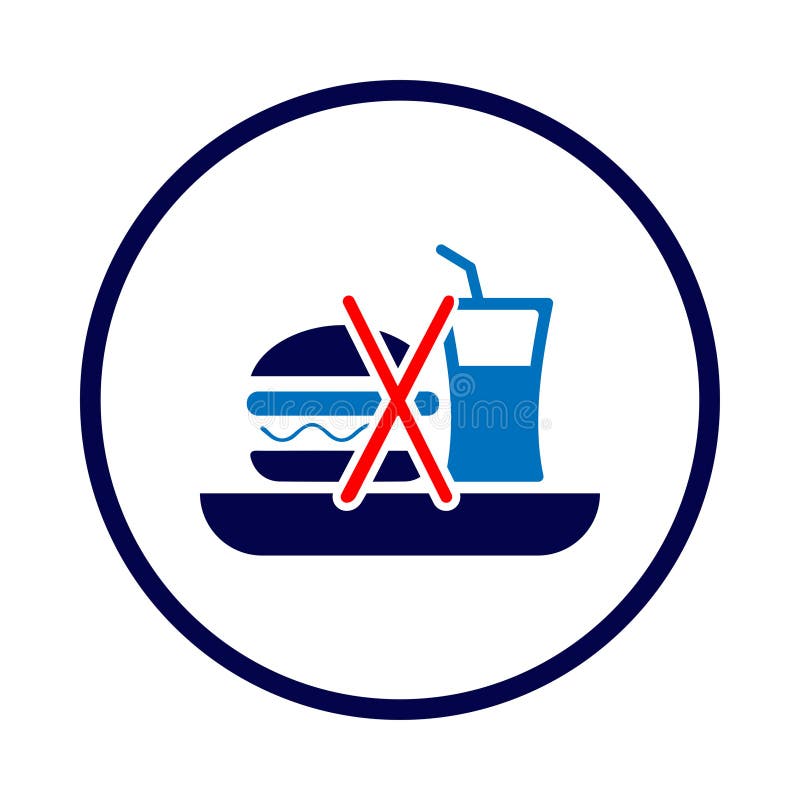 Food, Drink, No Food, No Drink, No Food Sign Icon Stock Illustration ...