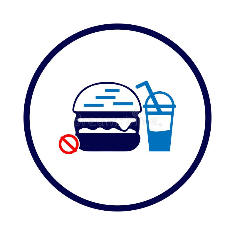 Food, Drink, No Food, No Drink, No Food Sign Icon Stock Vector ...