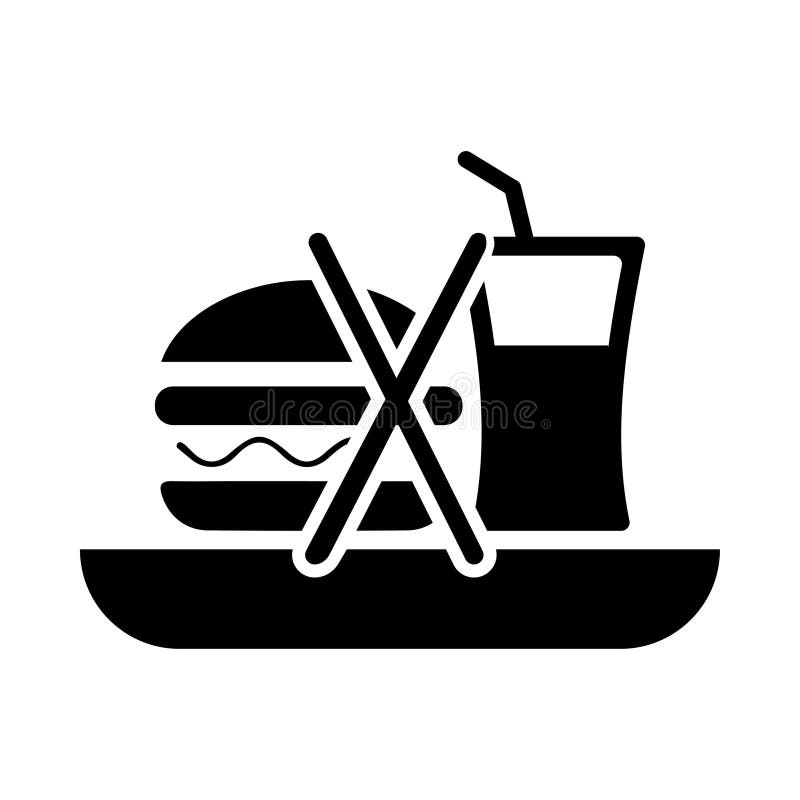 Food, Drink, No Food, No Drink, No Food Sign Icon Stock Illustration ...