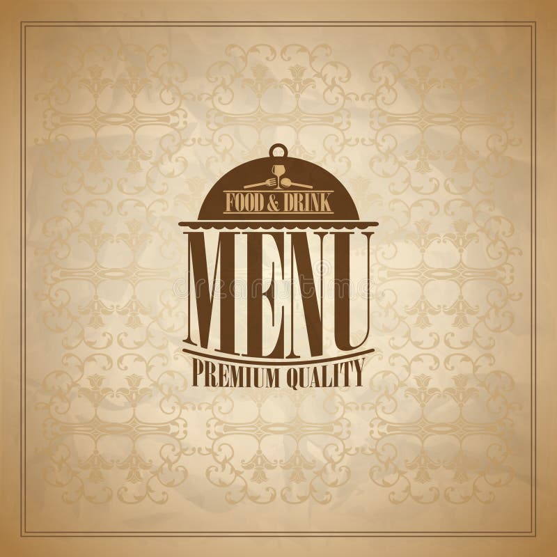 Food and Drink Retro Paper Menu Design Stock Vector - Illustration of ...