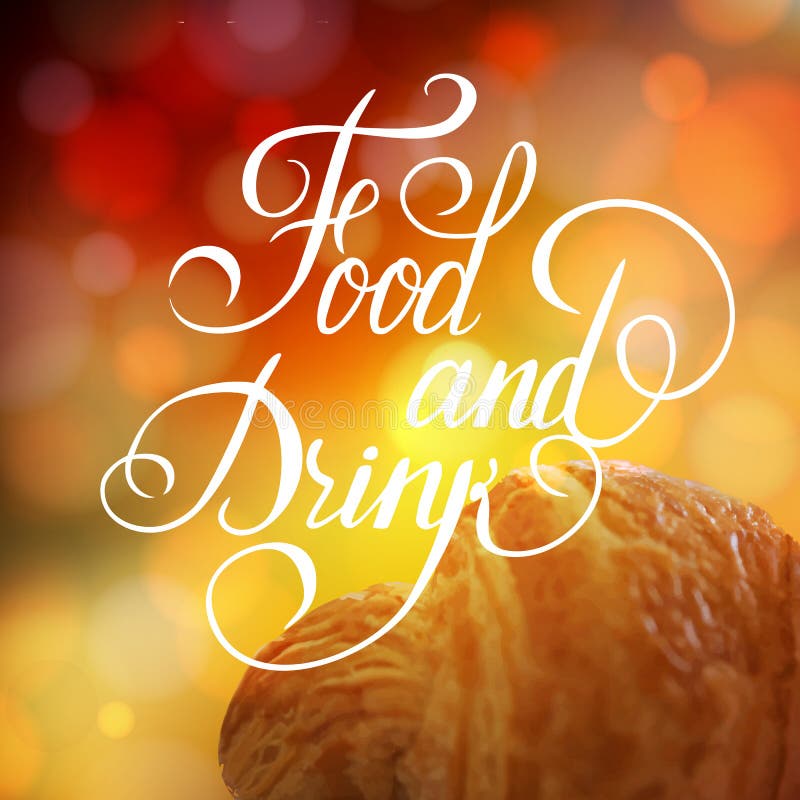 Food and Drink Typographic Poster Design Stock Vector - Illustration of ...
