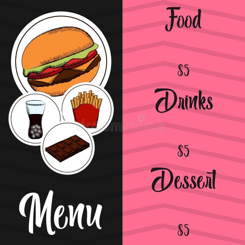 Restaurant Menu Illustration Stock Vector - Illustration of chef, logo ...