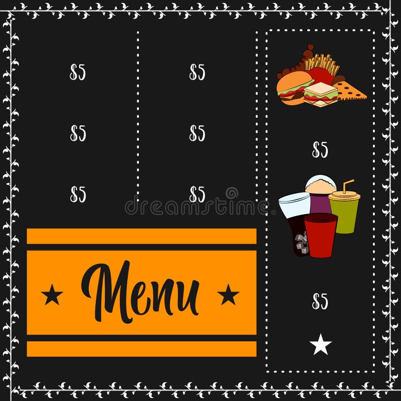 Restauran Menu Illustration Stock Vector - Illustration of poster ...