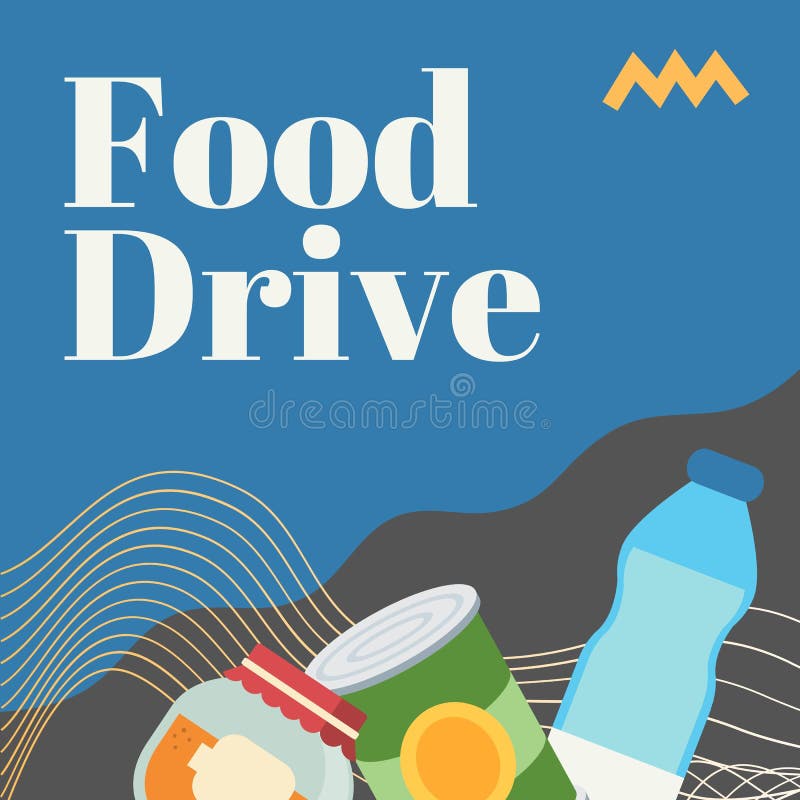 Food drive donation poster stock illustration. Illustration of care ...