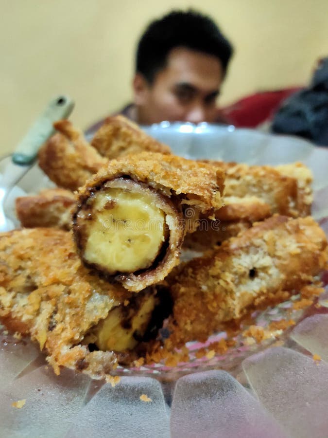 Food Eating Banana Fried Yummy Stock Image - Image of banana, fried ...