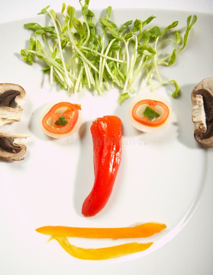 Food face concept stock photo. Image of concept, sald, happy - 738108