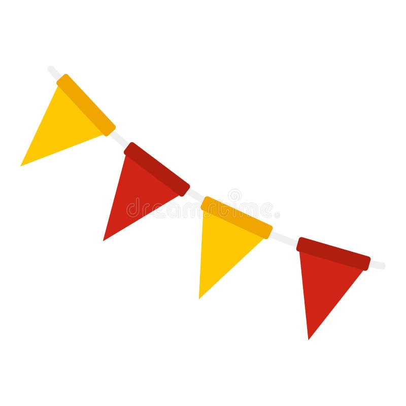 Food Festival Flags Icon, Flat Style Stock Vector - Illustration of ...