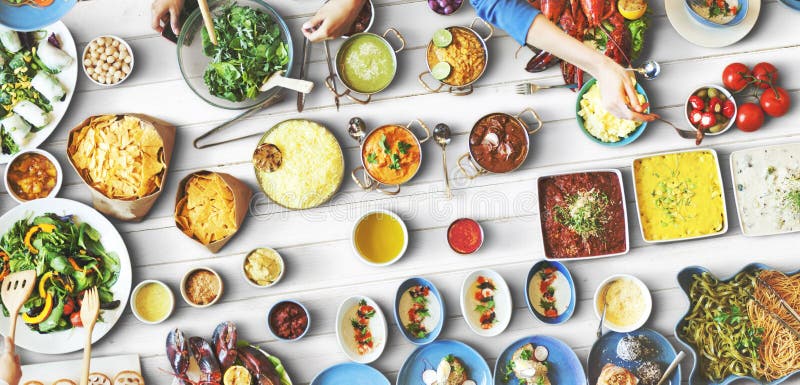 Food Festive Restaurant Party Unity Concept Stock Image - Image of ...