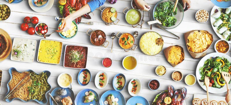 Food Festive Restaurant Party Unity Concept Stock Image - Image of ...