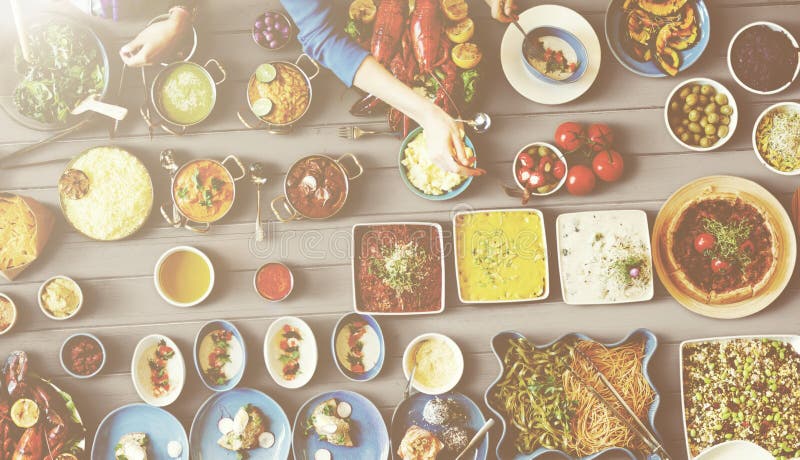 Food Festive Restaurant Party Unity Concept Stock Image - Image of ...