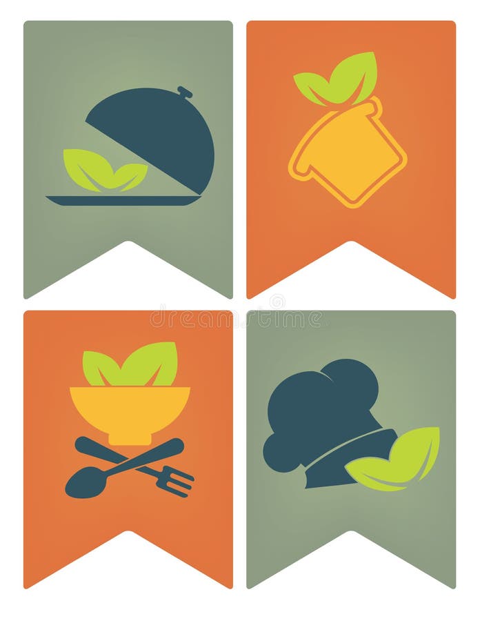 Food Flags, Tags and Emblems Stock Vector - Illustration of plant, pack ...