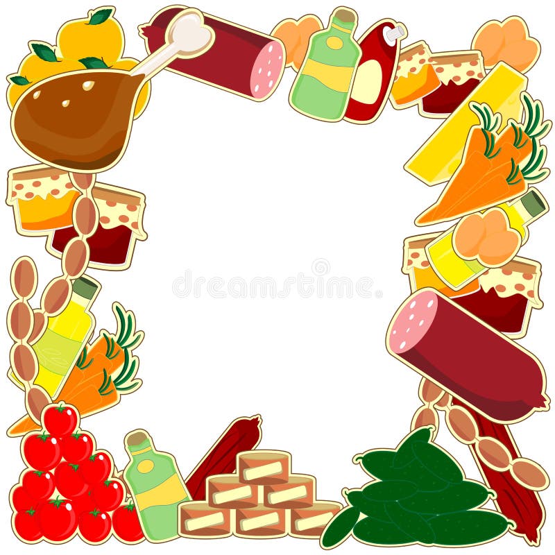 Food frame stock vector. Illustration of duck, healthy - 27222880