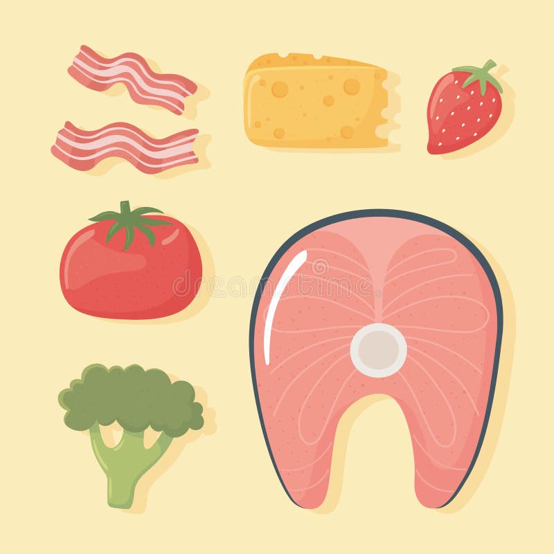 Food fresh ingredients stock vector. Illustration of organic - 215638924