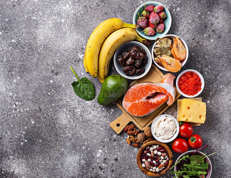 Food for Good Mood and Happiness. Stock Photo - Image of green ...