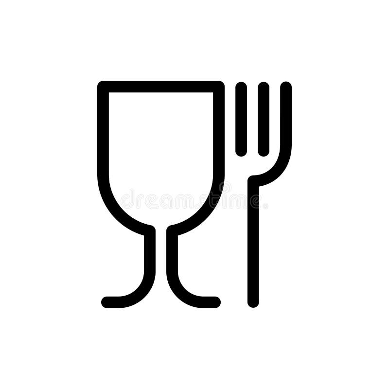Food Grade Plastic. Food Safe Material. Wine Glass and Fork Symbol ...