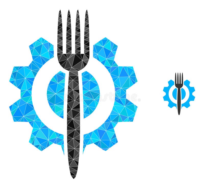 Food Hitech Triangle Lowpoly Flat Icon Stock Vector - Illustration of ...