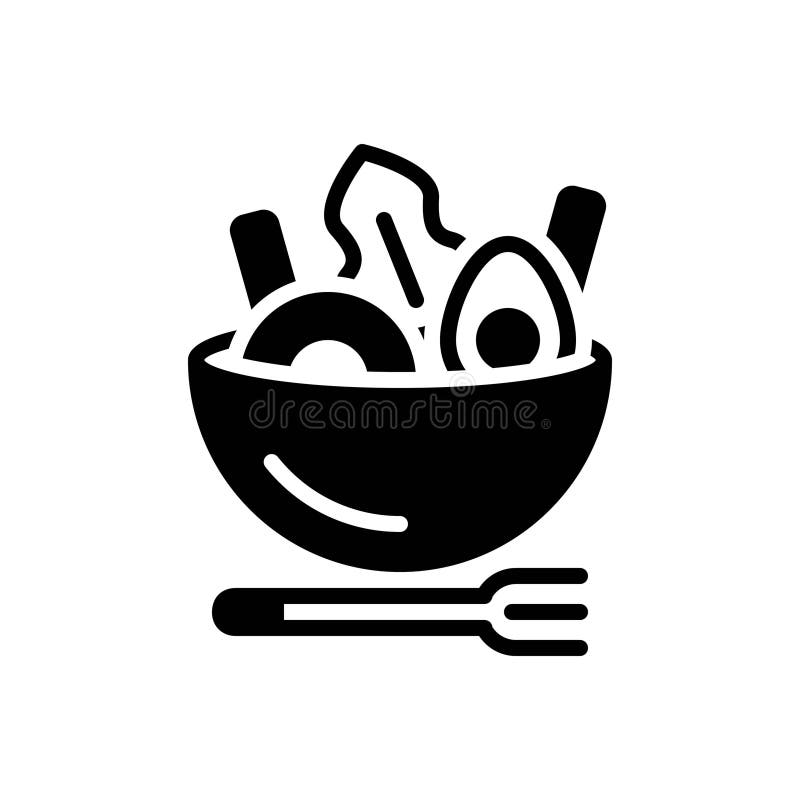 Black Solid Icon for Food, Edible and Meal Stock Illustration ...